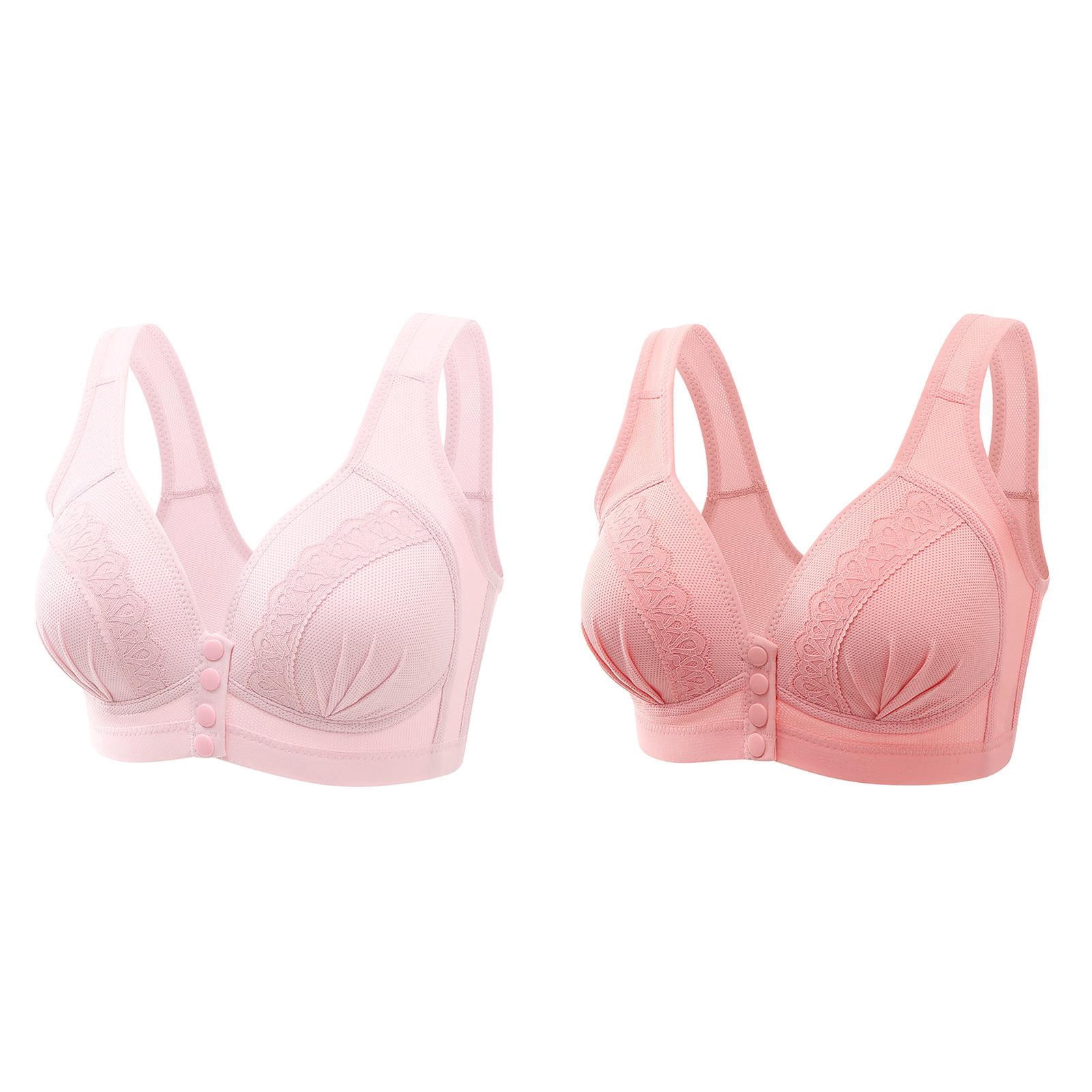 2-Pack,Women Lace Front Button Shaping Cup Adjustable Shoulder Strap ...