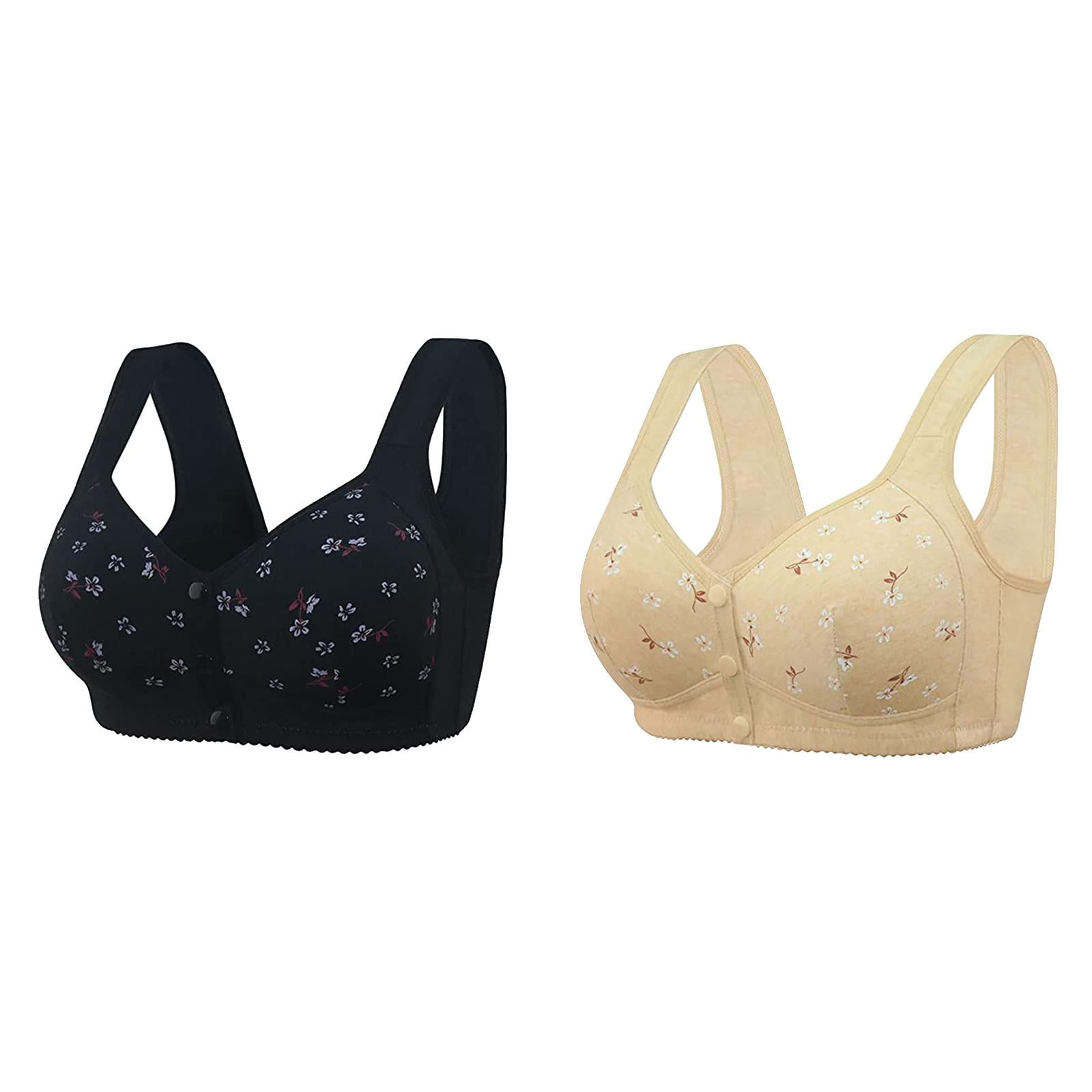 2-Pack,Women Lace Front Button Shaping Cup Adjustable Shoulder Strap ...