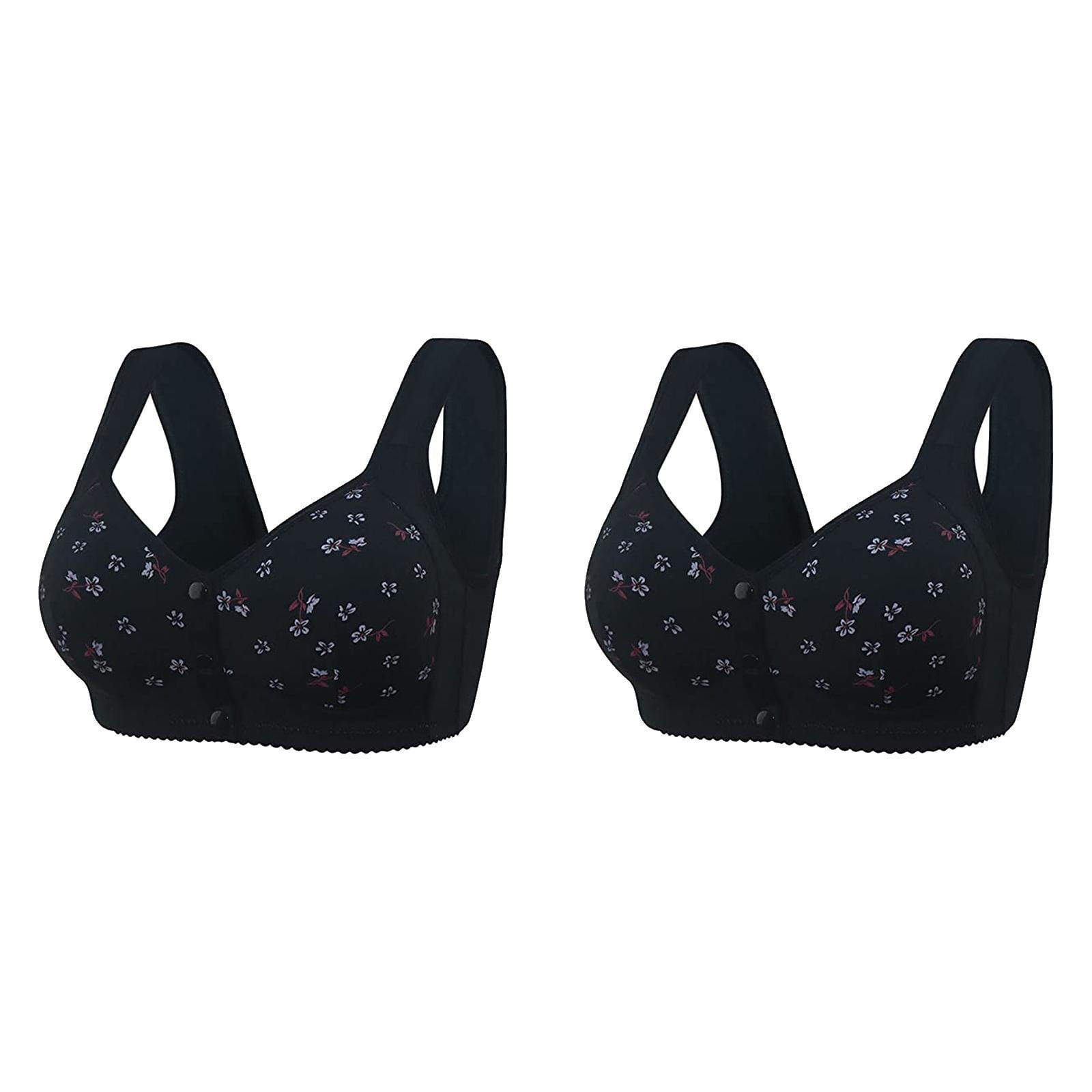 2 Pack,Women Lace Front Button Shaping Cup Adjustable Shoulder Strap ...