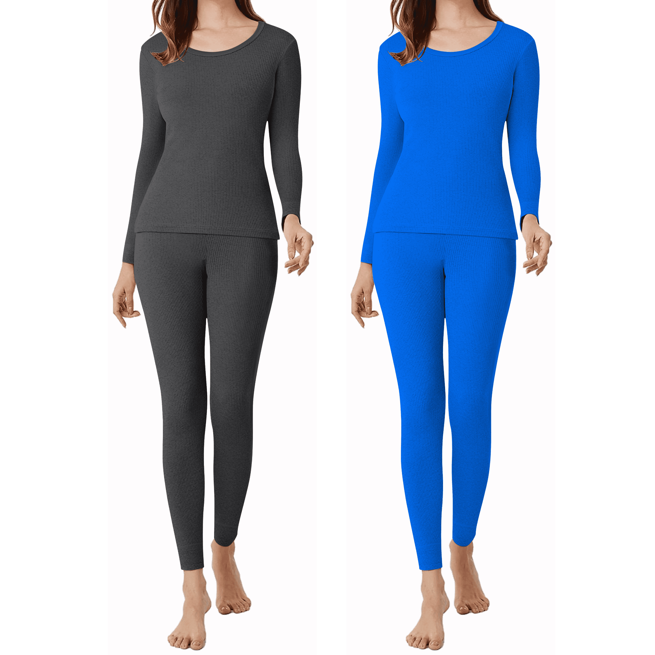 2-Pack Women's Fleece Lined Winter Warm Soft Thermal Sets for Cold ...