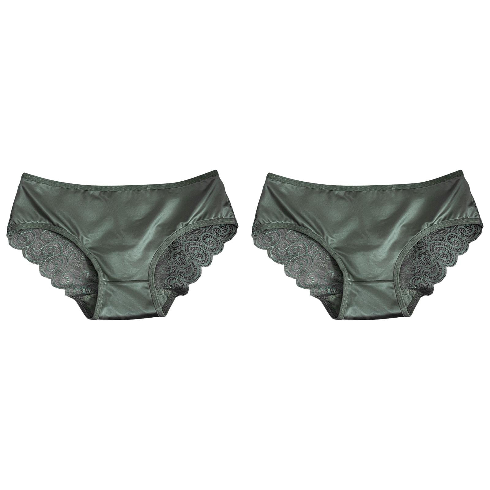 2 Pack,Women's Hollow Thin Strap Panties Comfortable Breathable Lace ...