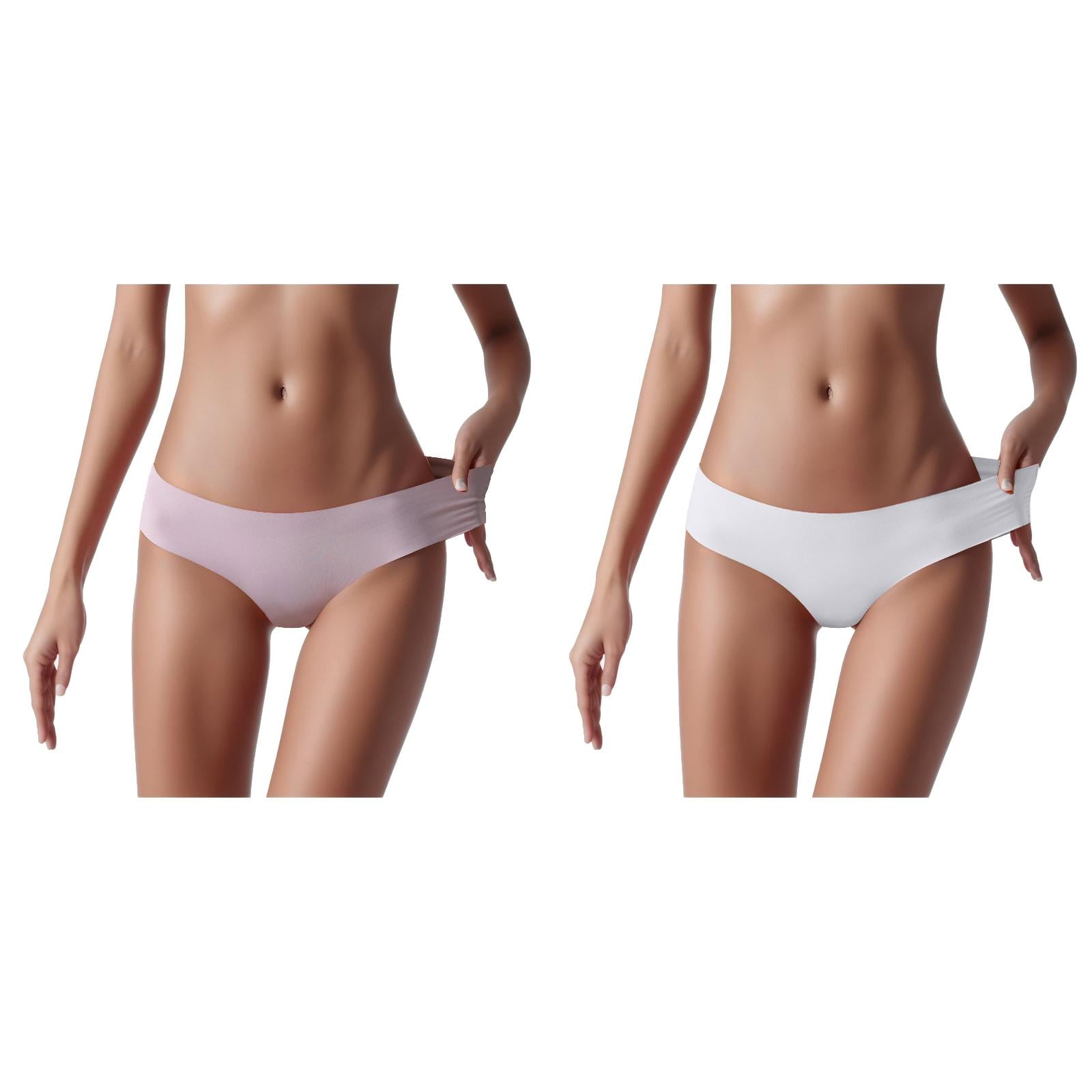 2-Pack,Women's Non- Ice Silk Breathable Midwaist Solid Color Underwear 1/4 Cup Bra Lingerie plus ...