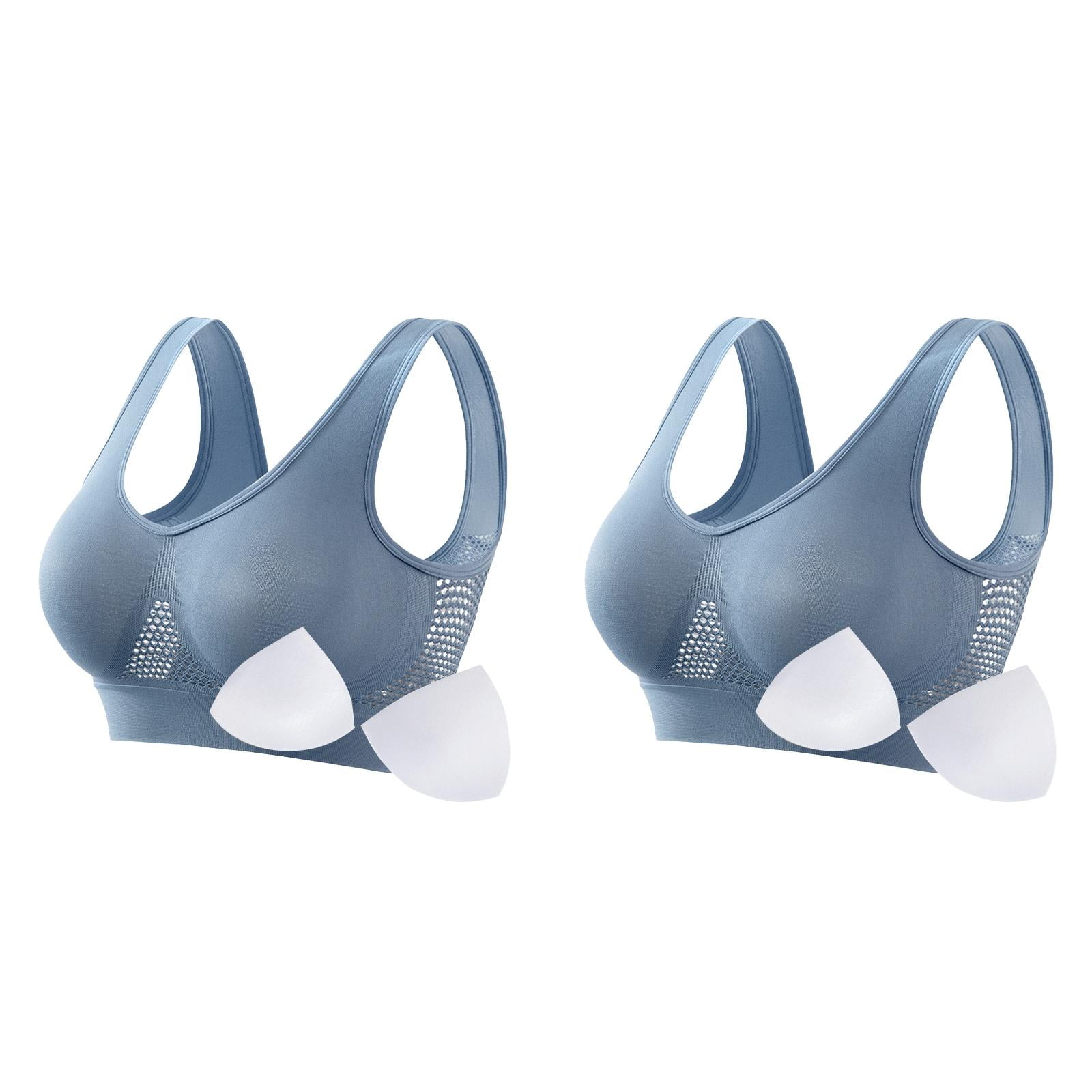 2 Pack,Women's Plus Size Proof Running Fitness Yoga Vest Thin Padded No ...