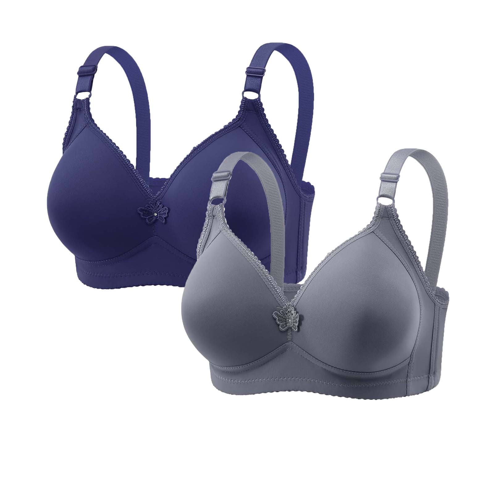 2-Pack Women's Seamless Support Bra Set, Soft Everyday Wear with ...