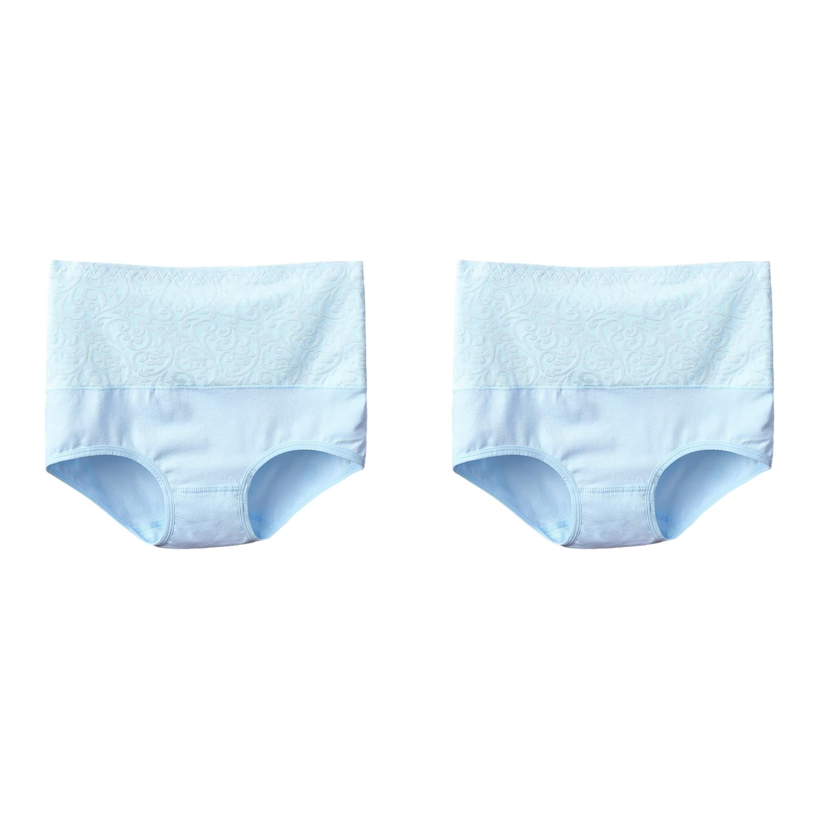 2 Pack,Women's Solid Color Underwear High Waisted Underwear after Birth ...