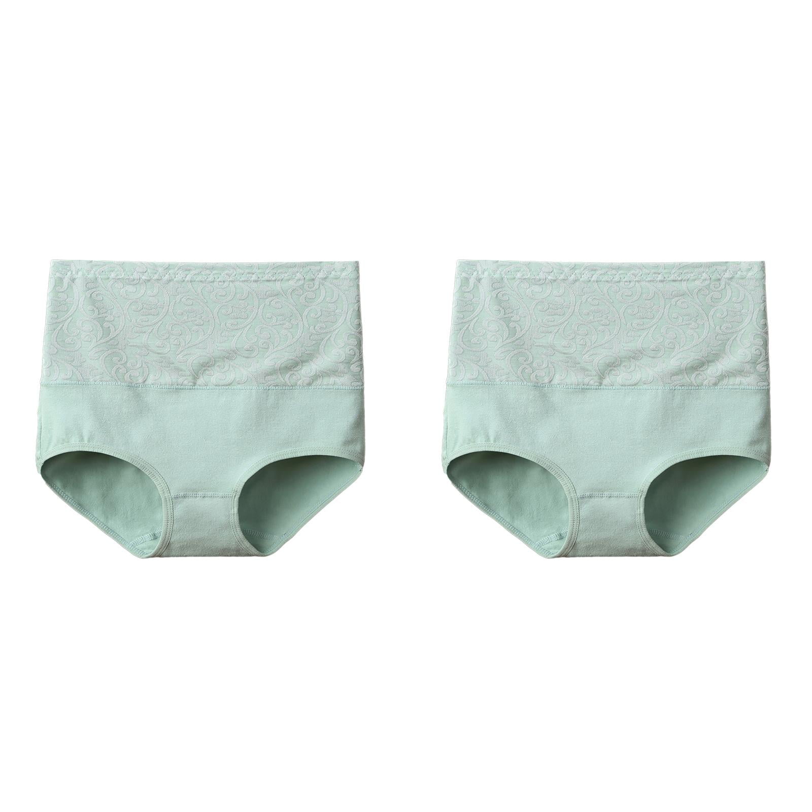 2 Pack,Women's Solid Color Underwear High Waisted Underwear Lace ...