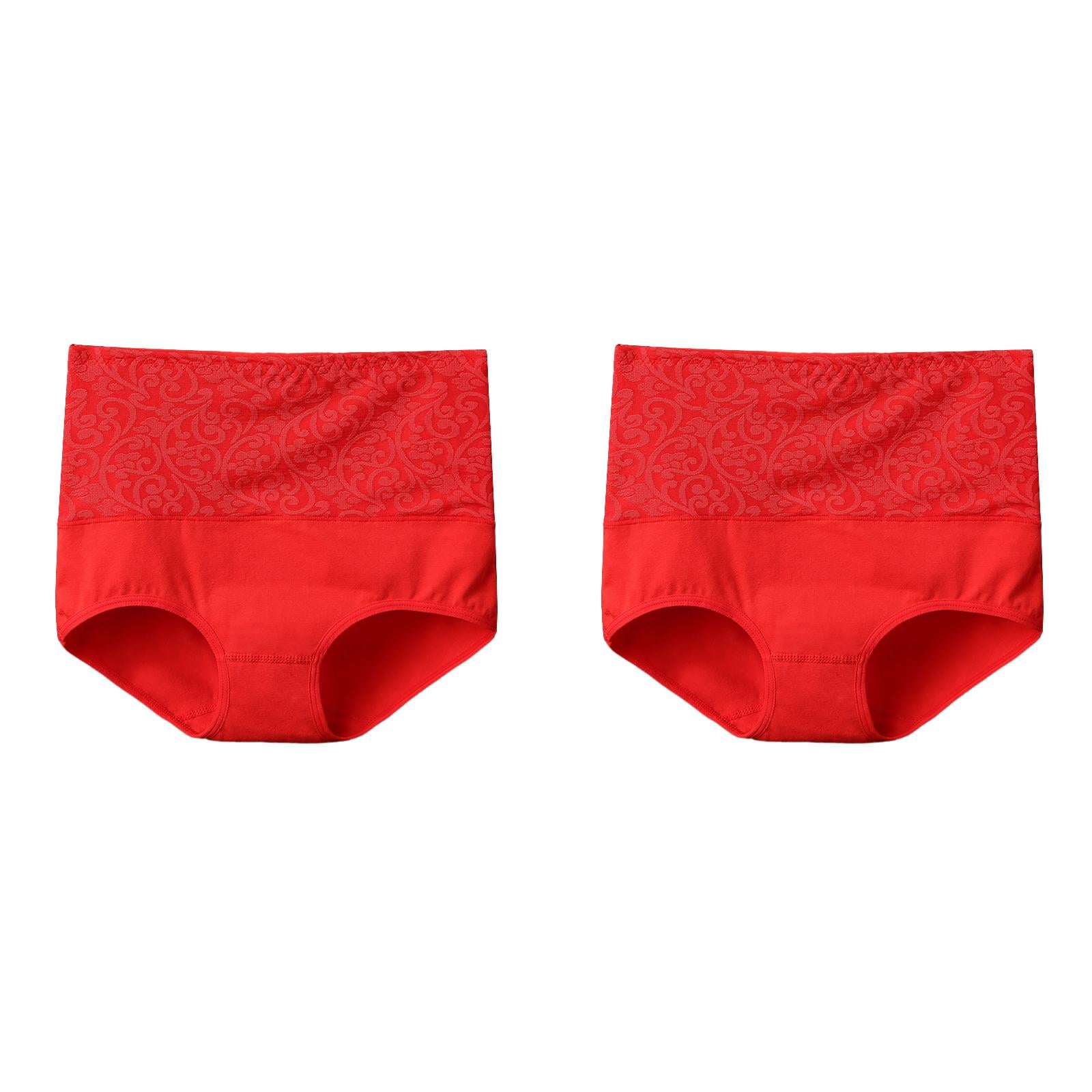 2 Pack,Women's Solid Color Underwear High Waisted Underwear Woman's ...