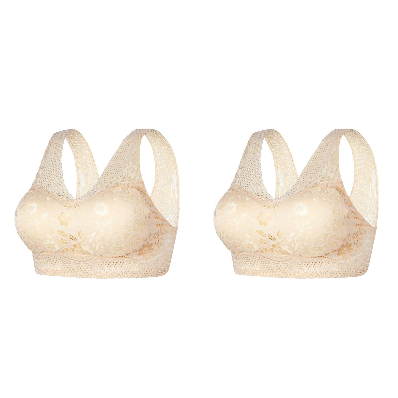 2 Pack Women's Summer Ice Silk Womens Bras No Underwire Pack Seamless ...