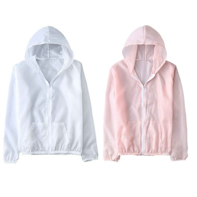 2 Pack Women's UPF 50+ UV Sun Protection Clothing Zip Up Lightweight Hoodie Sun Shirt Hiking ...