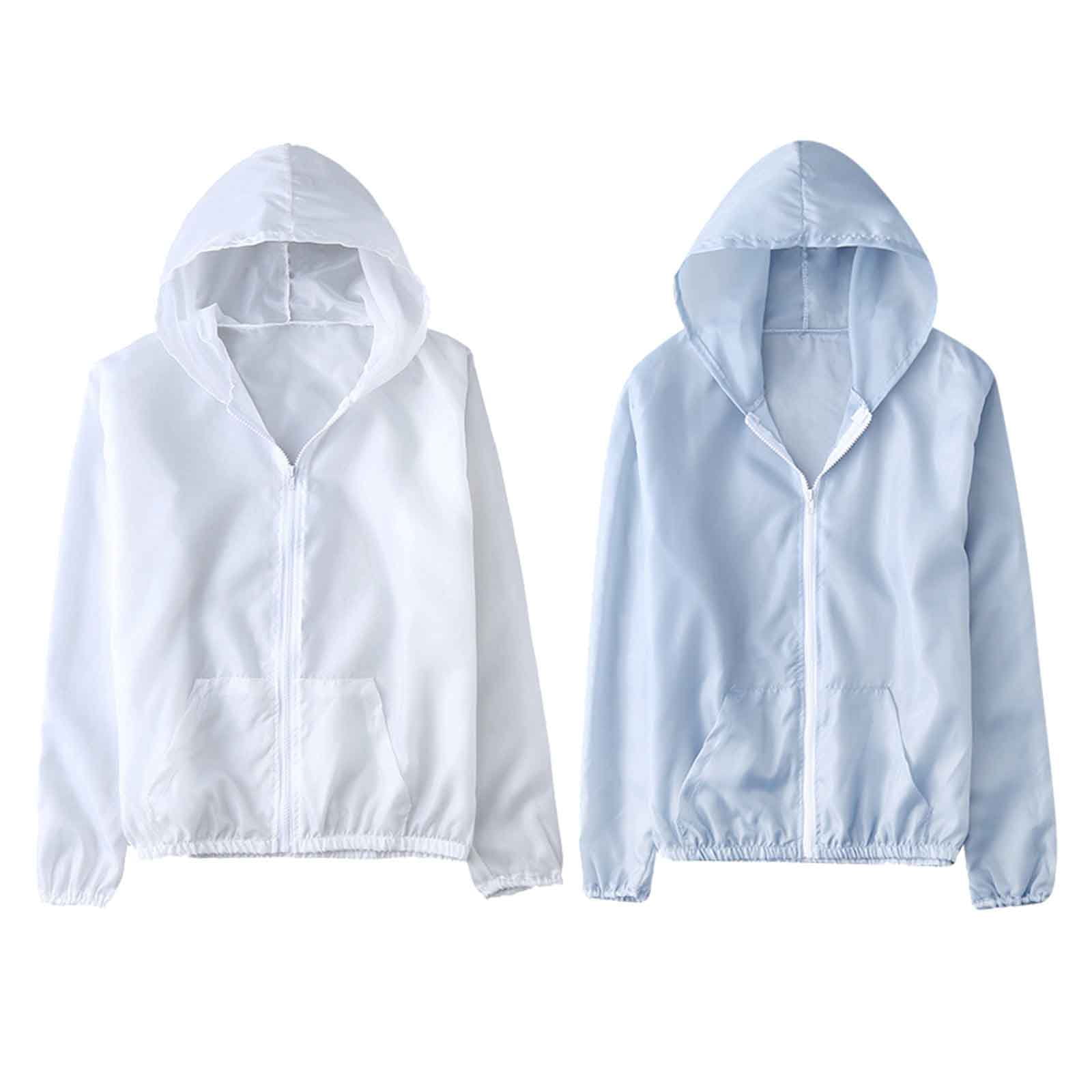 2 Pack Women's UPF 50+ UV Sun Protection Clothing Zip Up Lightweight ...