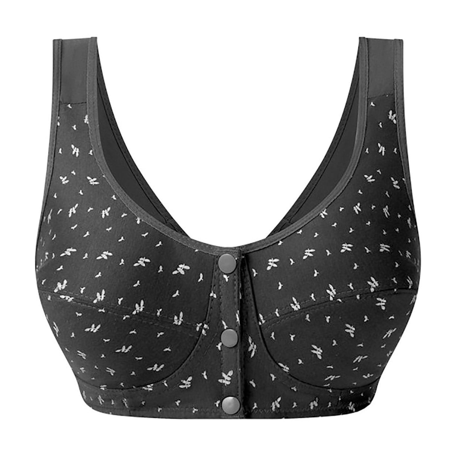 2 Pack Womens Bras Comfortable Wireless Mature Front Closure Vest Plus ...