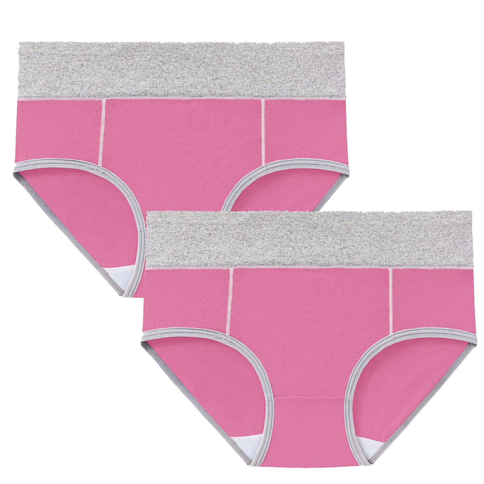 2 Pack Womens Cotton Panties Cheeky Bikini Panties High Waisted ...