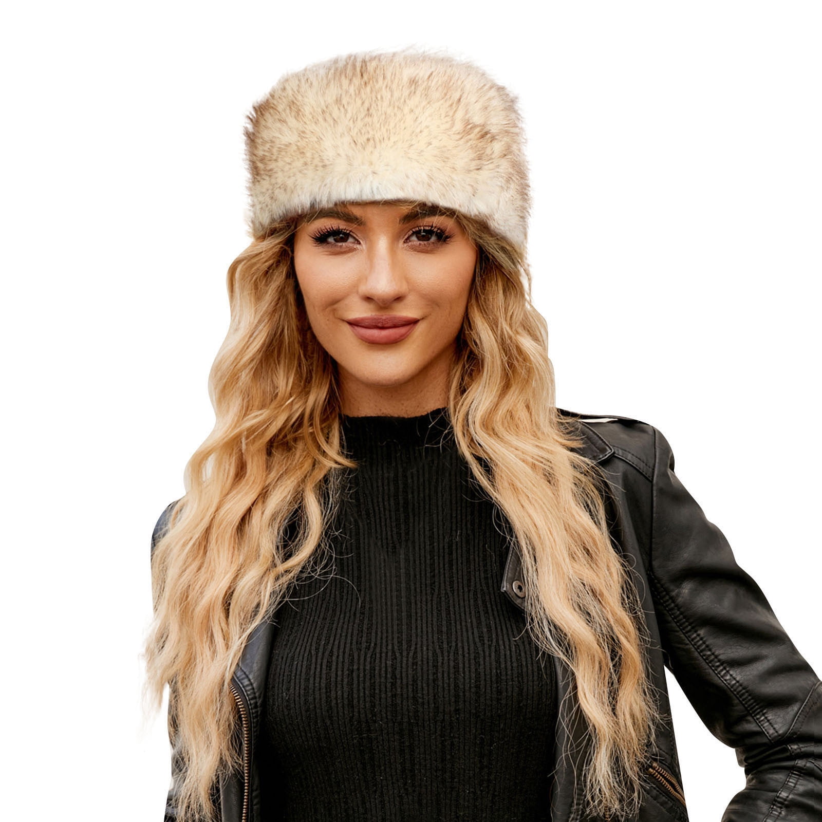 2-Pack, Womens Young Plush Goofy Movie Headband with Elastic Winter Elegant Women Hats Earwarmer ...