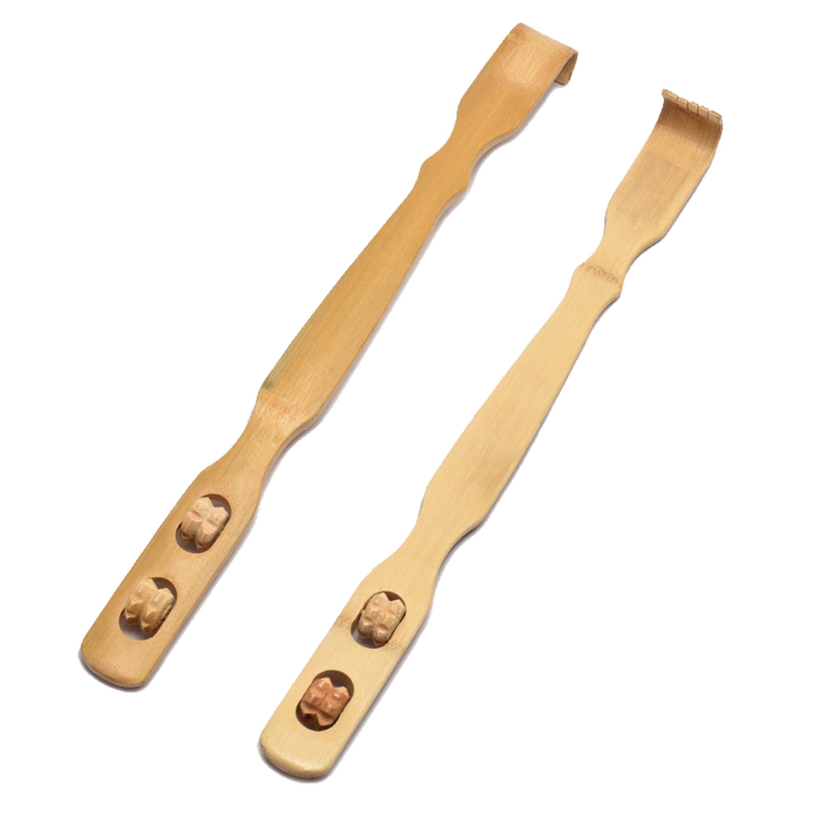 2 Pack Wooden Back Scratcher Massage Rollers Long Reach Therapeutic ...