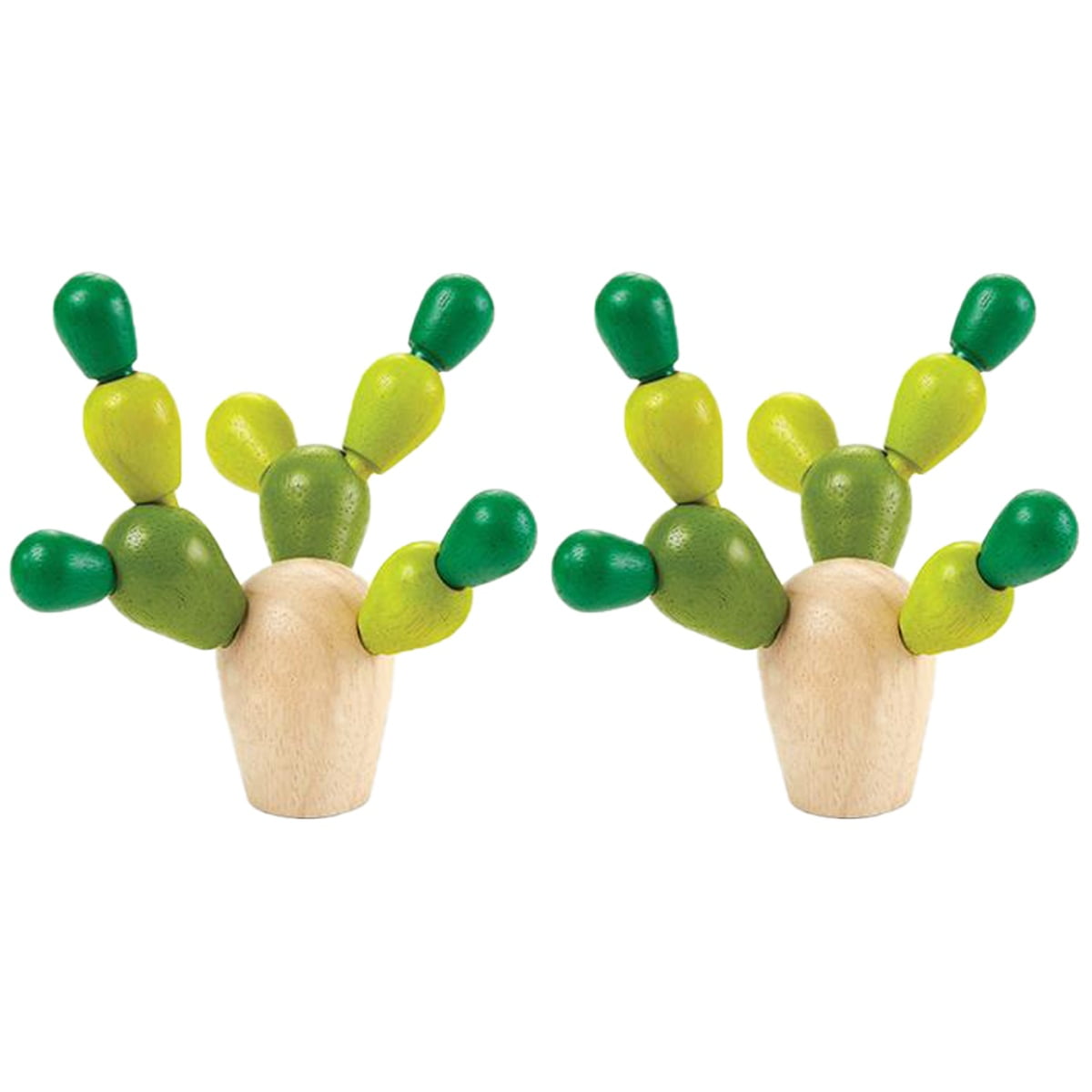 2 Pack Wooden Balancing Cactus Hand-eye Coordination Educational Toys ...