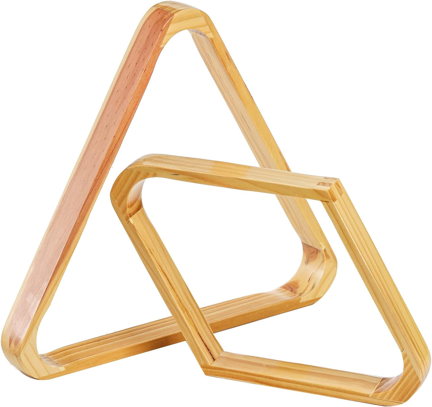 2 Pack Wooden Billiard Ball Racks, Solid Wood 8-Ball Triangle Ball Rack ...