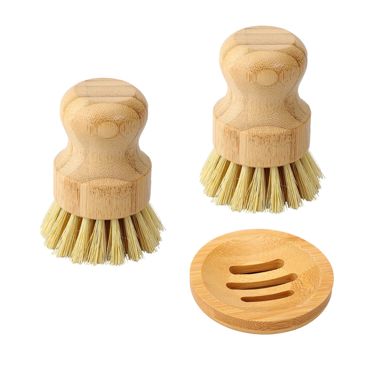 2 Pack Wooden Dish Brushes, Dish Scrubber Brushes for Cleaning Dishes ...
