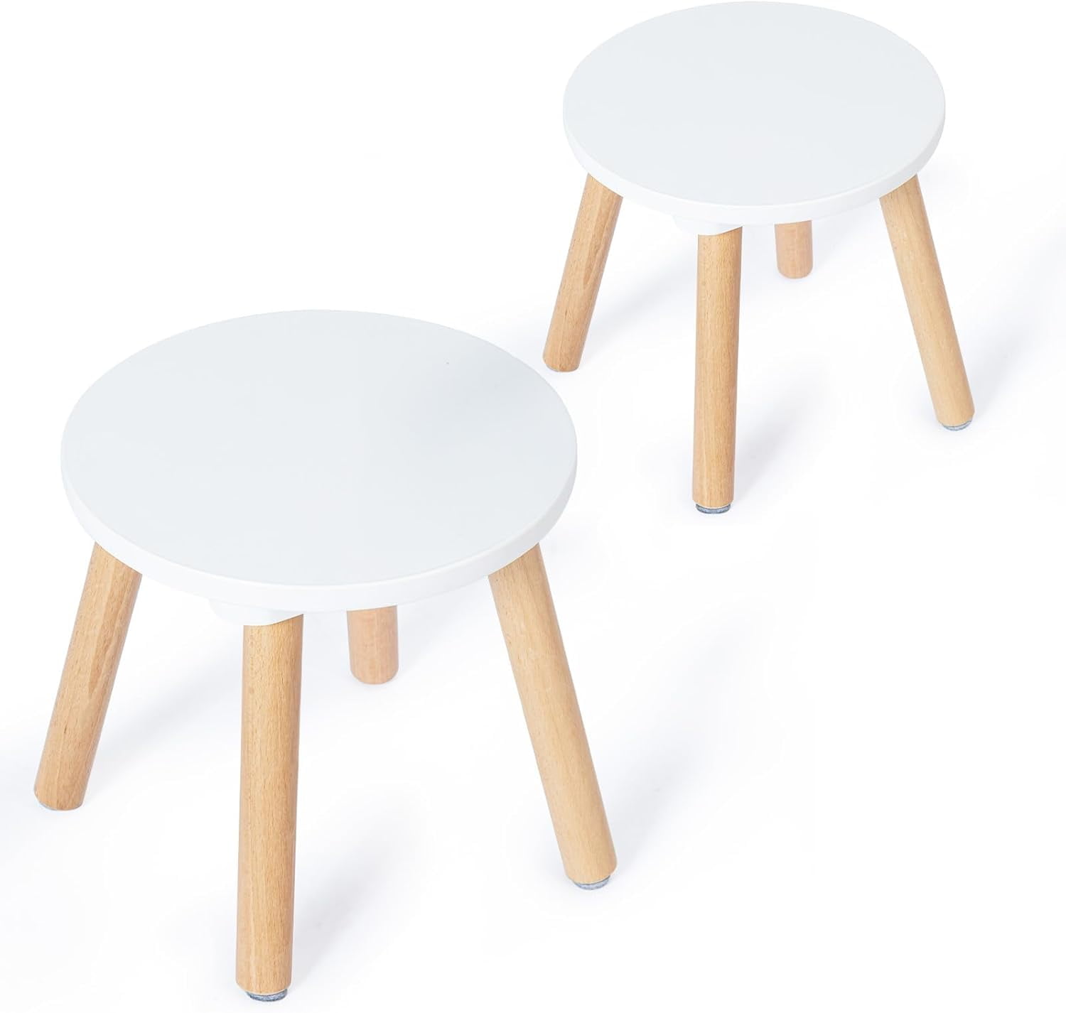 2 Pack Wooden Kids Stool - Perfect for Sensory Table, Toddler Step ...