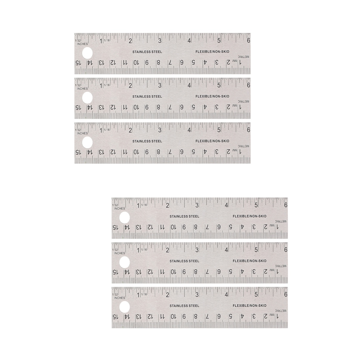 2 Pack Woodworking Ruler Easy Read Ruler Cork Ruler Student Ruler ...