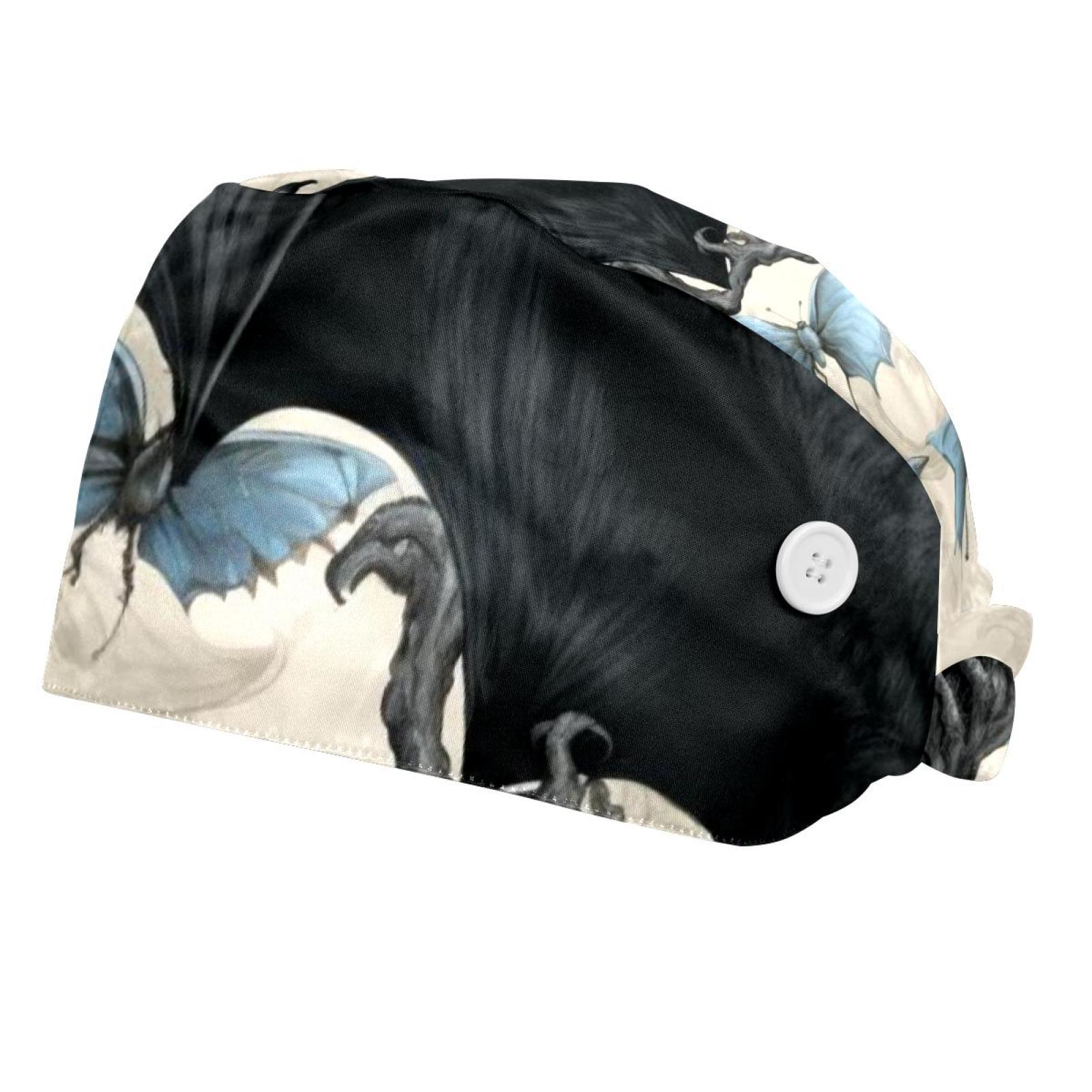 2 Pack Working Caps with Button and Sweatband, Adjustable Working Hats ...