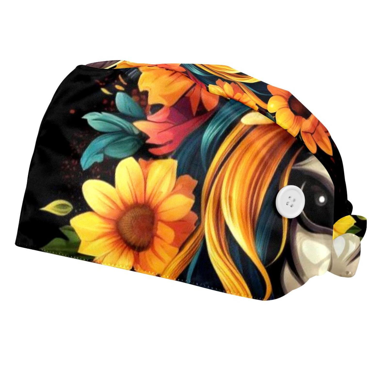 2 Pack Working Caps with Button and Sweatband, Adjustable Working Hats ...
