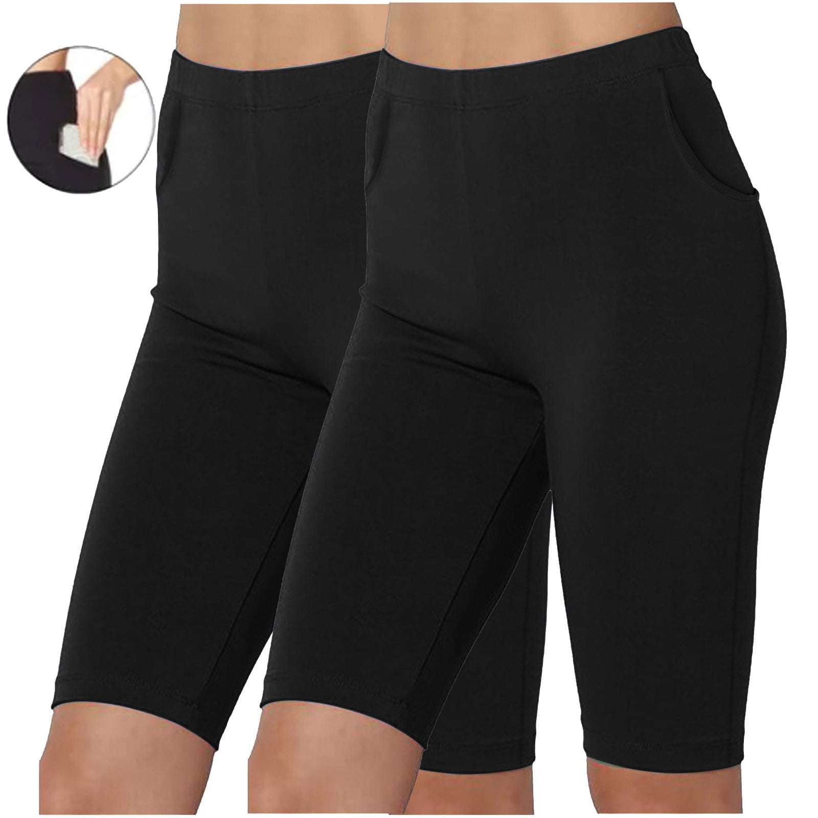 2 Pack Workout Shorts Leggings for Women with Pockets Buttery Soft ...
