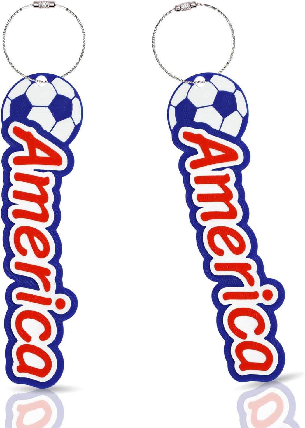 2 Pack World Soccer Cup , Soccer Football Ball , Ball Keyrings Keyring ...