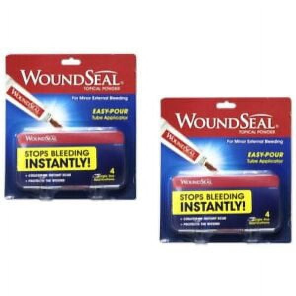 2 Pack WoundSeal Powder 4 Single Use Applications Stops Bleeding ...