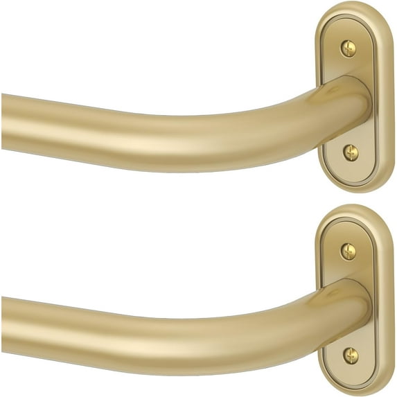 2 Pack Wrap Around Curtain Rod, Gold Blackout Curtain Rods for Windows ...