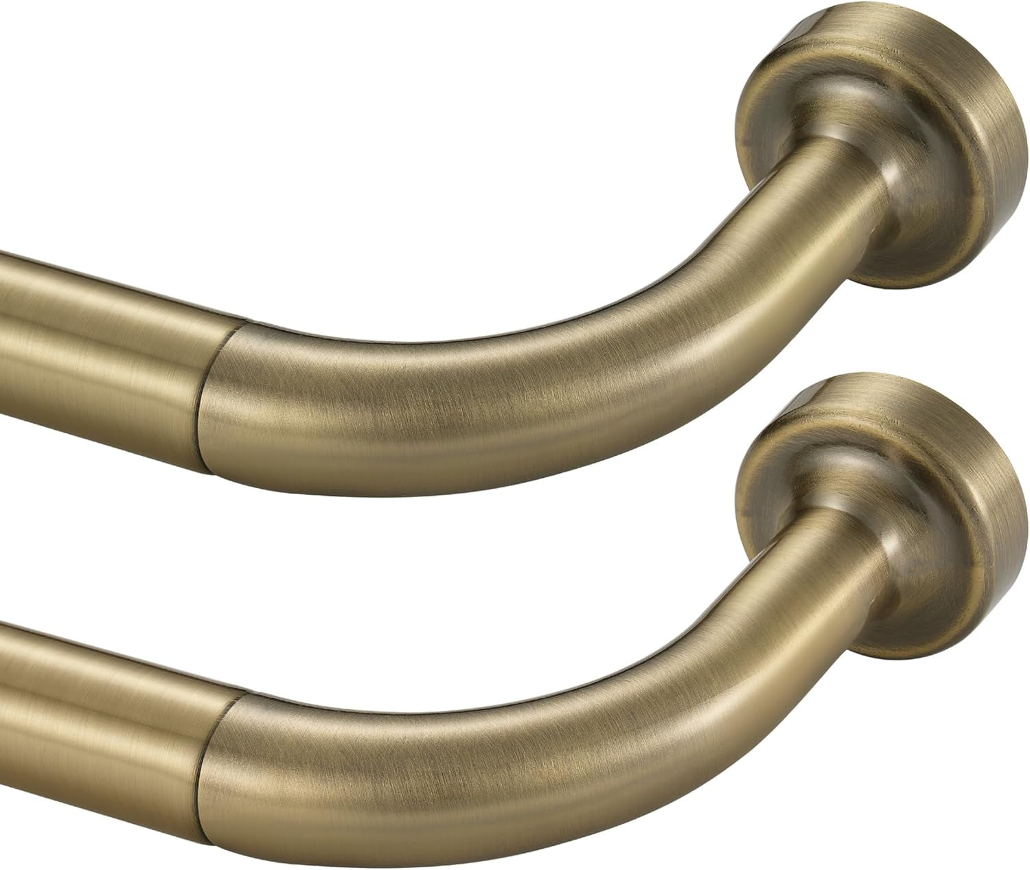 2 Pack Wrap Around Curtain Rod for Windows 16-28", Internal Splicing 1 ...