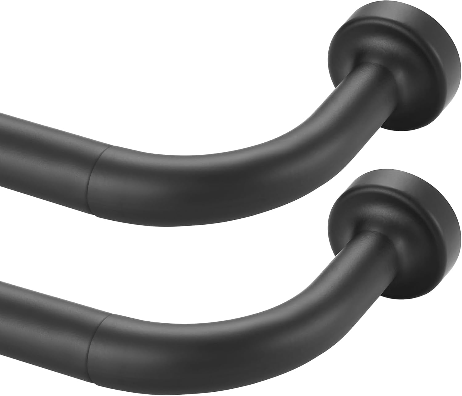 2 Pack Wrap Around Curtain Rod for Windows 28 to 56 Inch, Internal ...