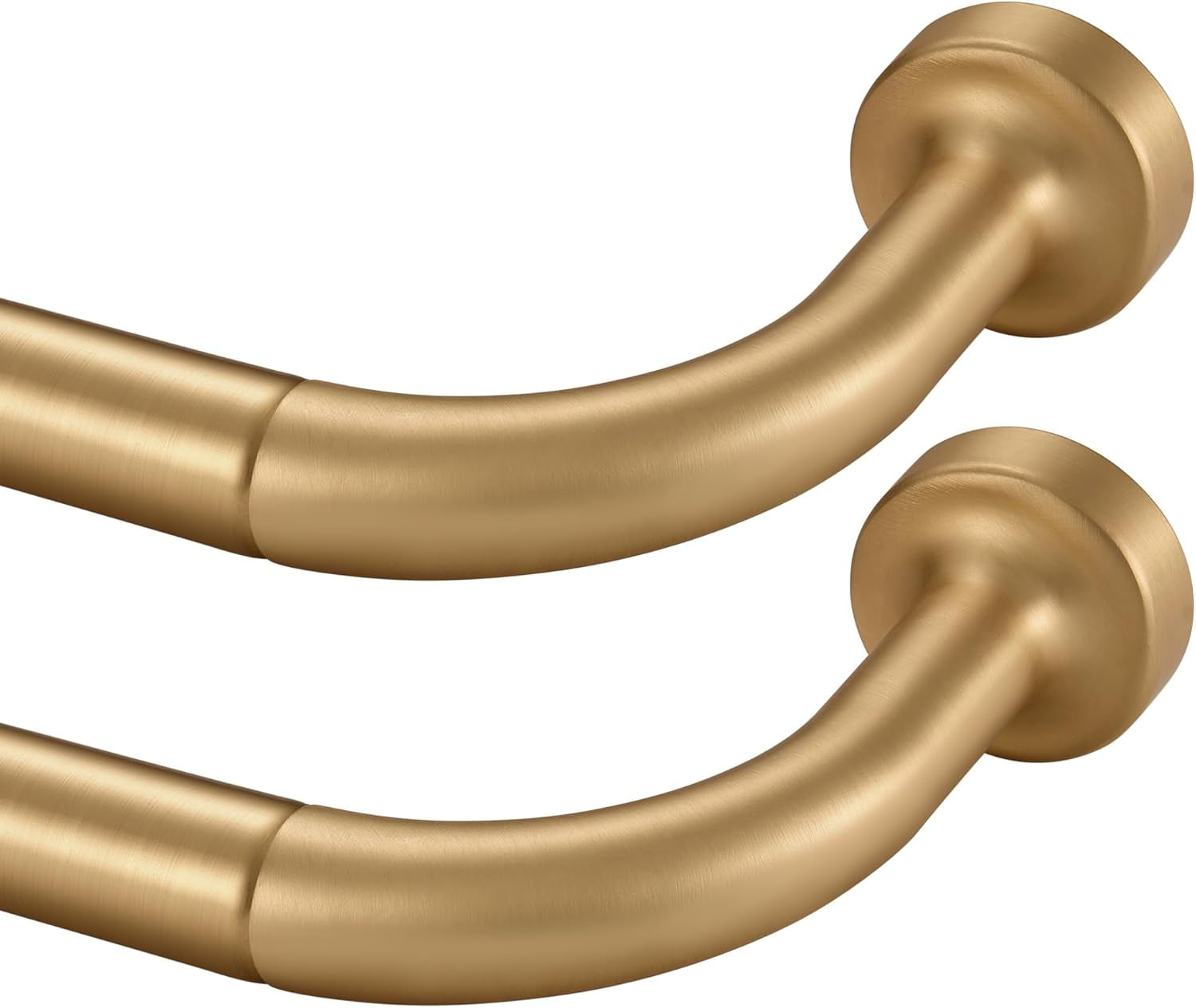 2 Pack Wrap Around Curtain Rod for Windows 28 to 56 Inch, Internal ...