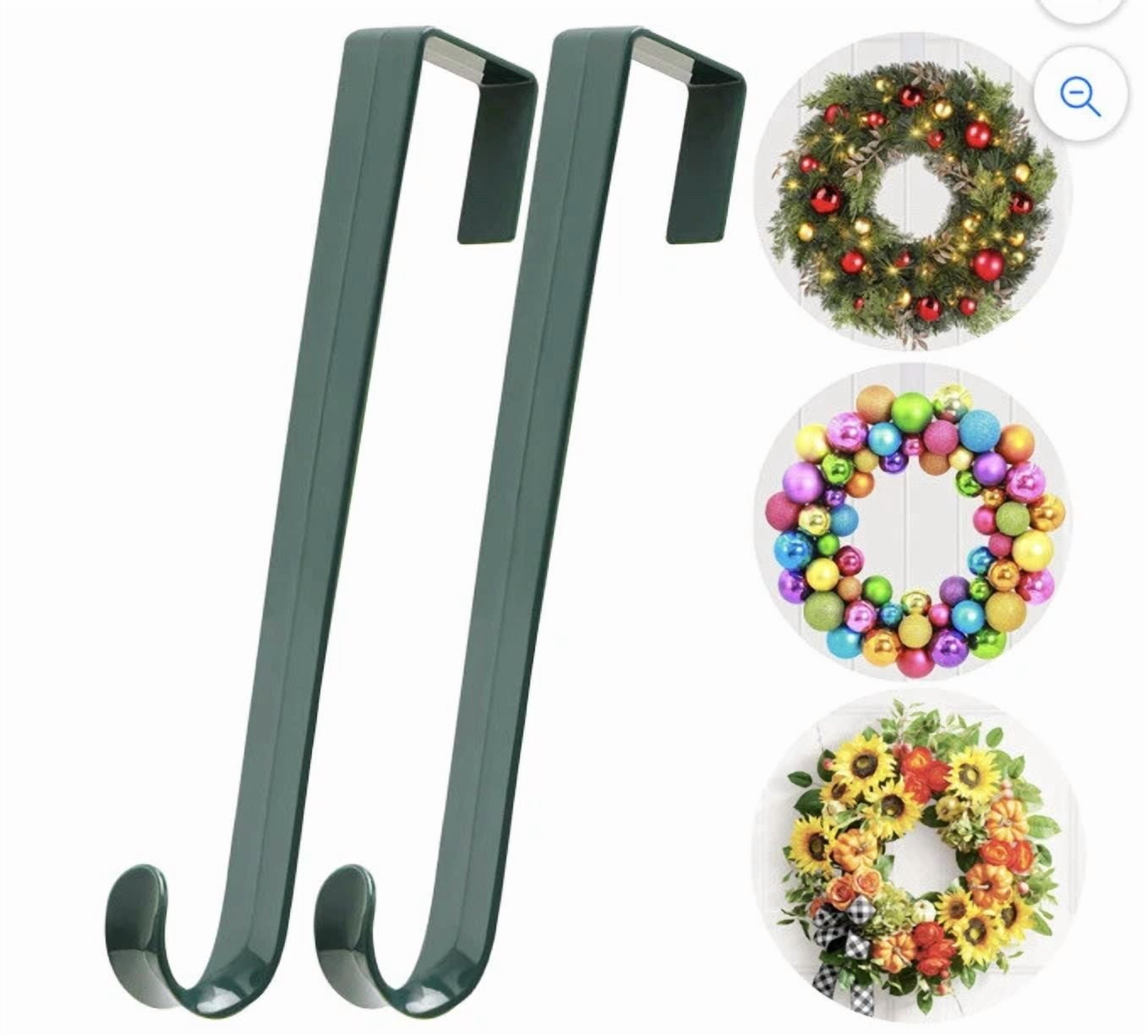 2 Pack Wreath Hanger 15 In, Green - Walmart.com