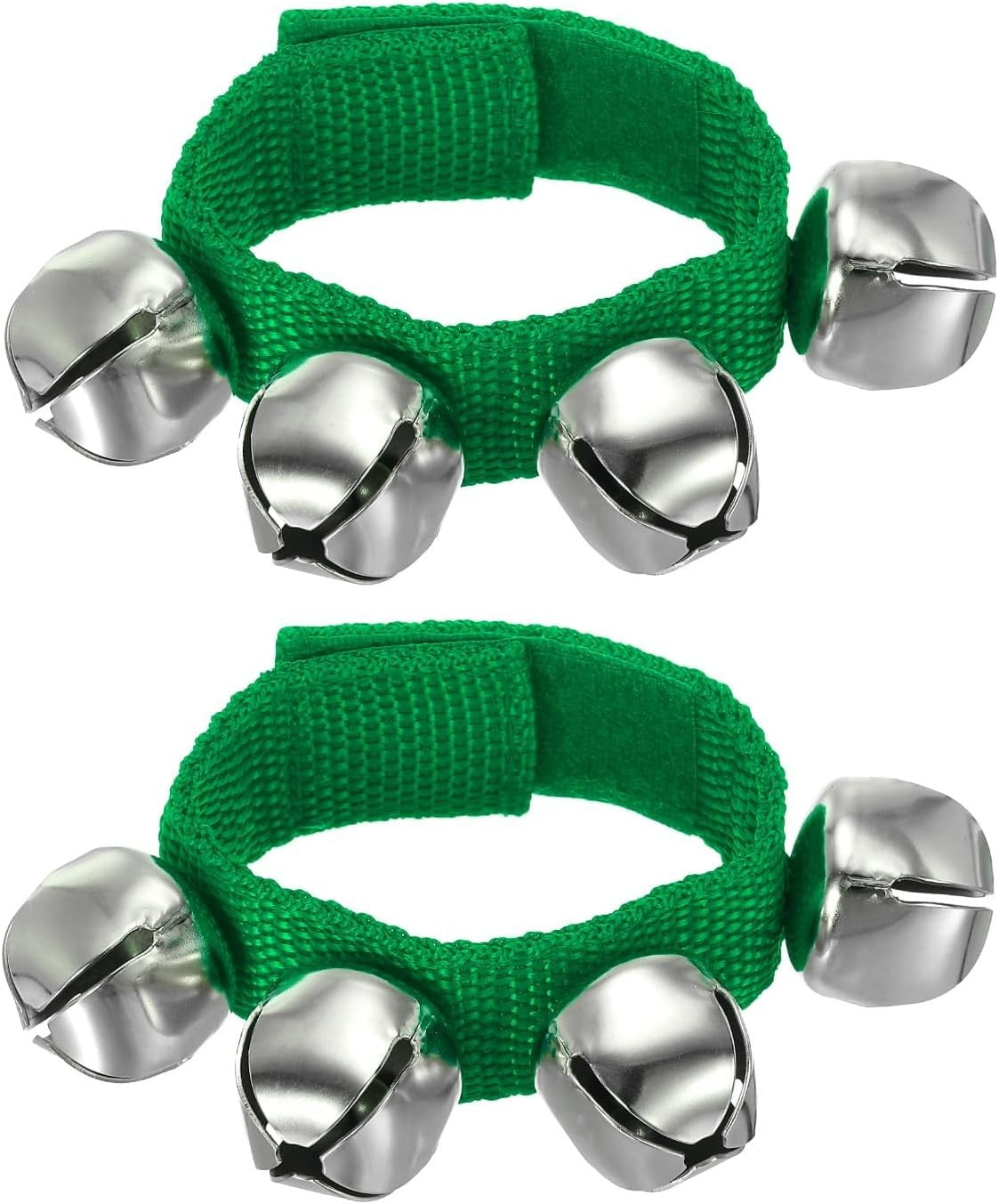2 Pack Wrist Ankle Jingle Bells Percussion Instrument 4 Bell Bracelet ...