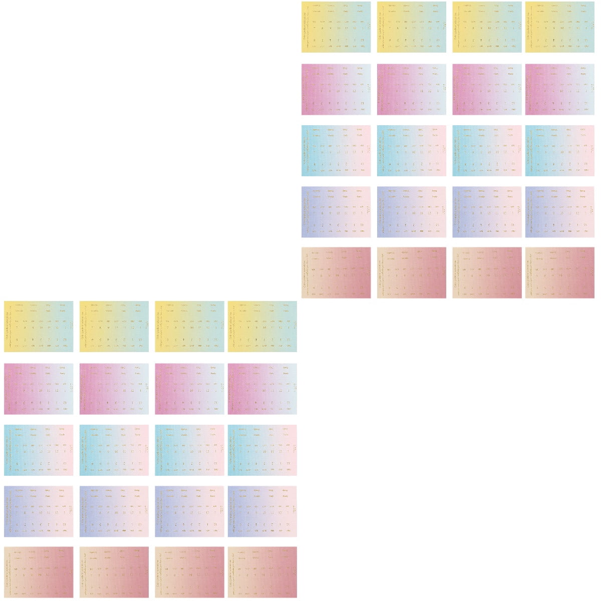 2 Pack Writable Page Labels Date Month Stickers Index Gradient Tabs ...