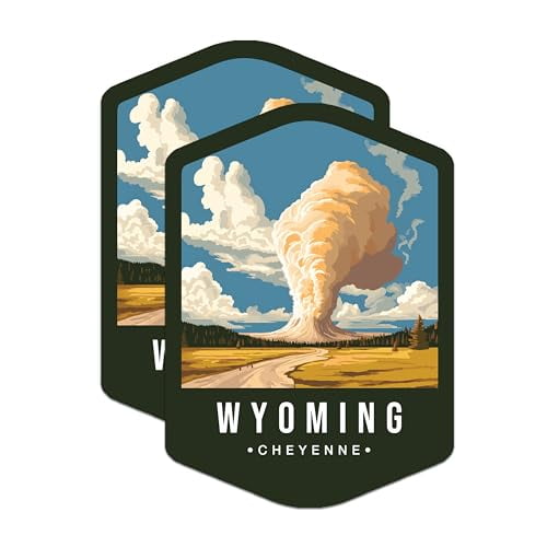 (2 Pack) Wyoming State and Capitol Magnets - WY State Magnet - Choose ...