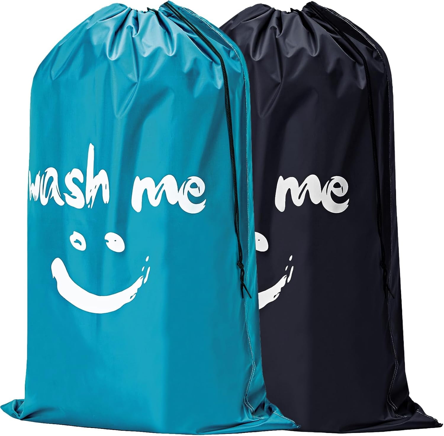 2 Pack XL Wash Me Travel Laundry Bag with Strap, Dirty Garments ...