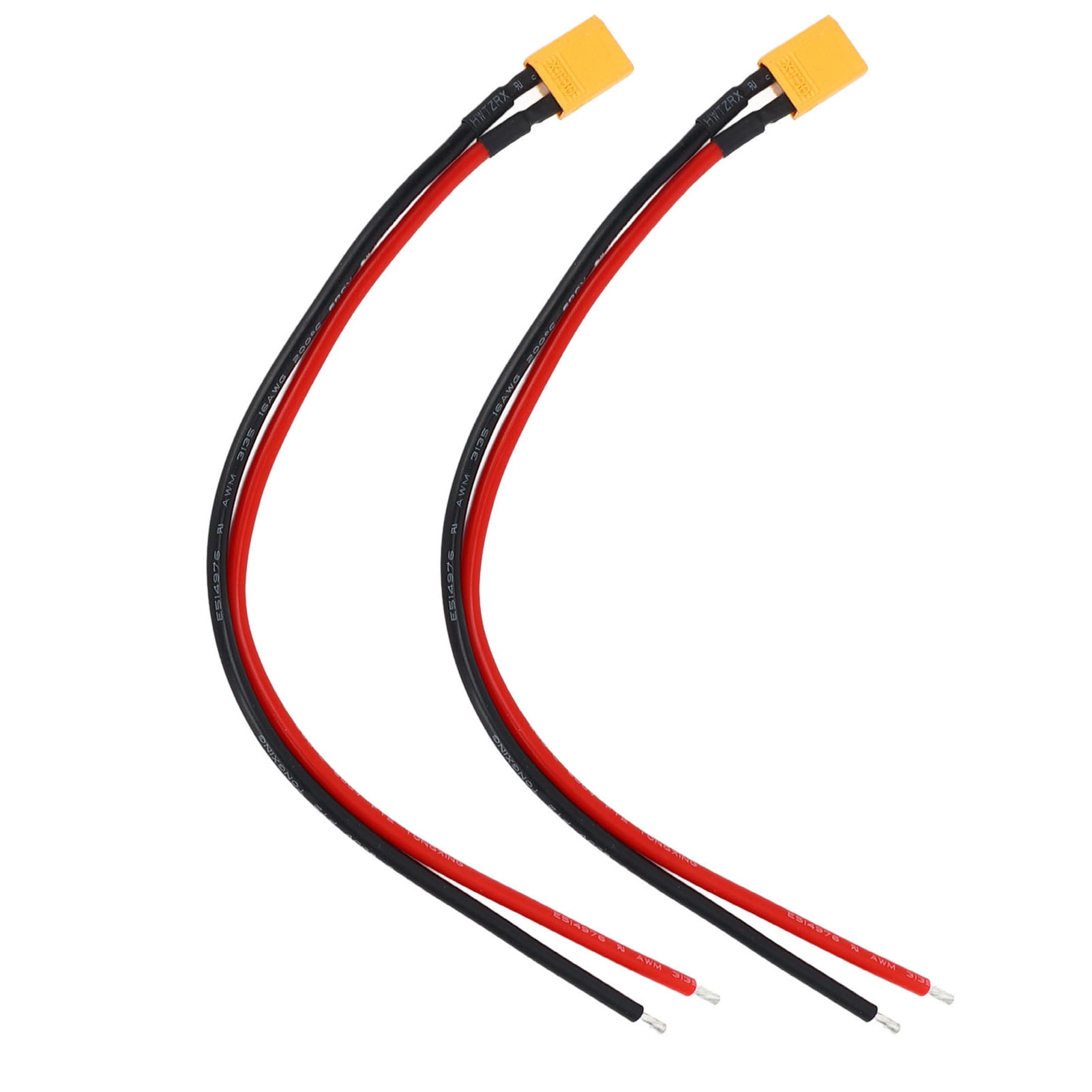 2-Pack XT30 Female Connectors with AWM16 Silicone Wires for RC LiPo ...
