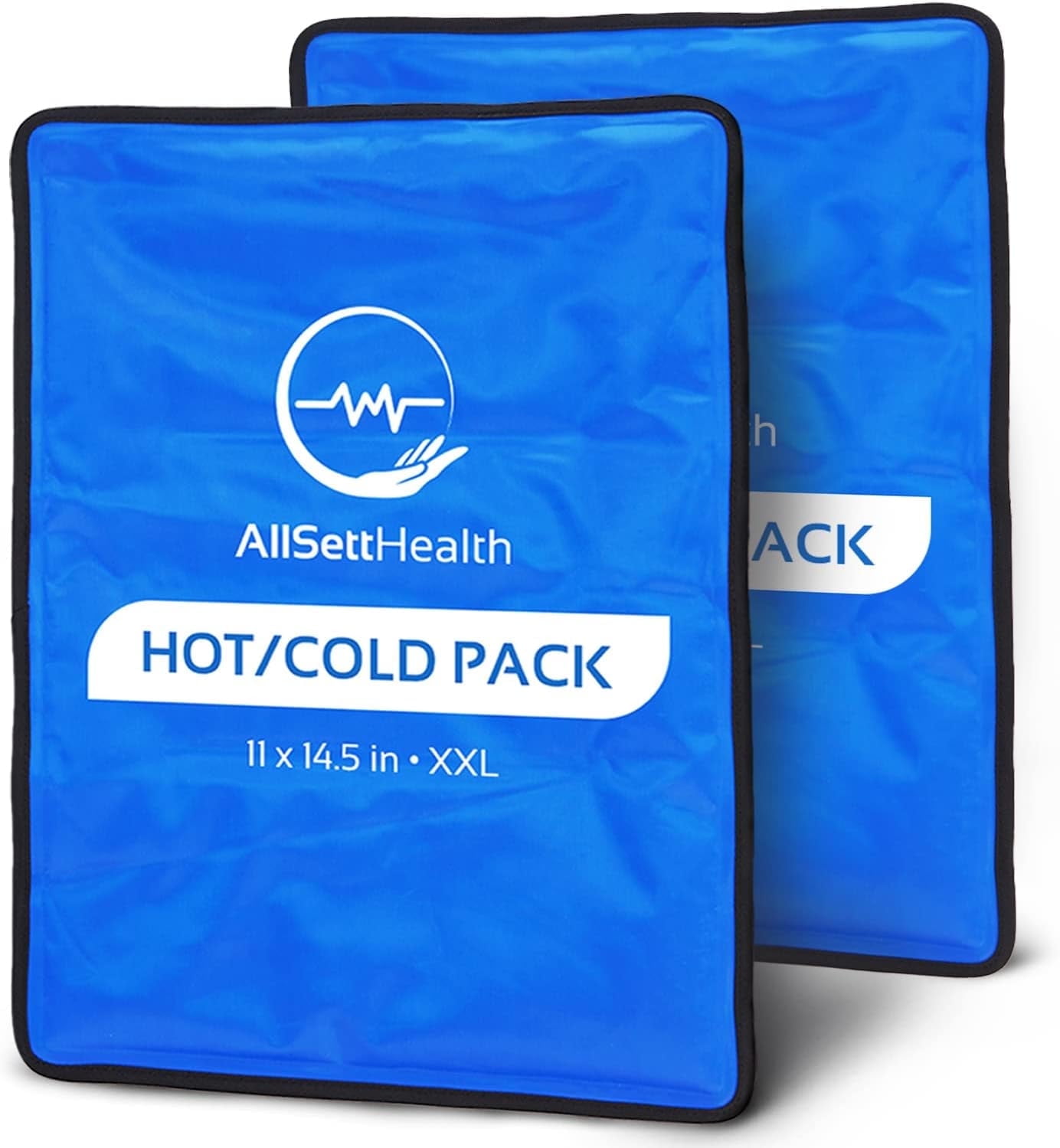 XXL 2 Pack Reusable Gel Ice Packs for Back Pain & Injuries, 11x14.5 in ...