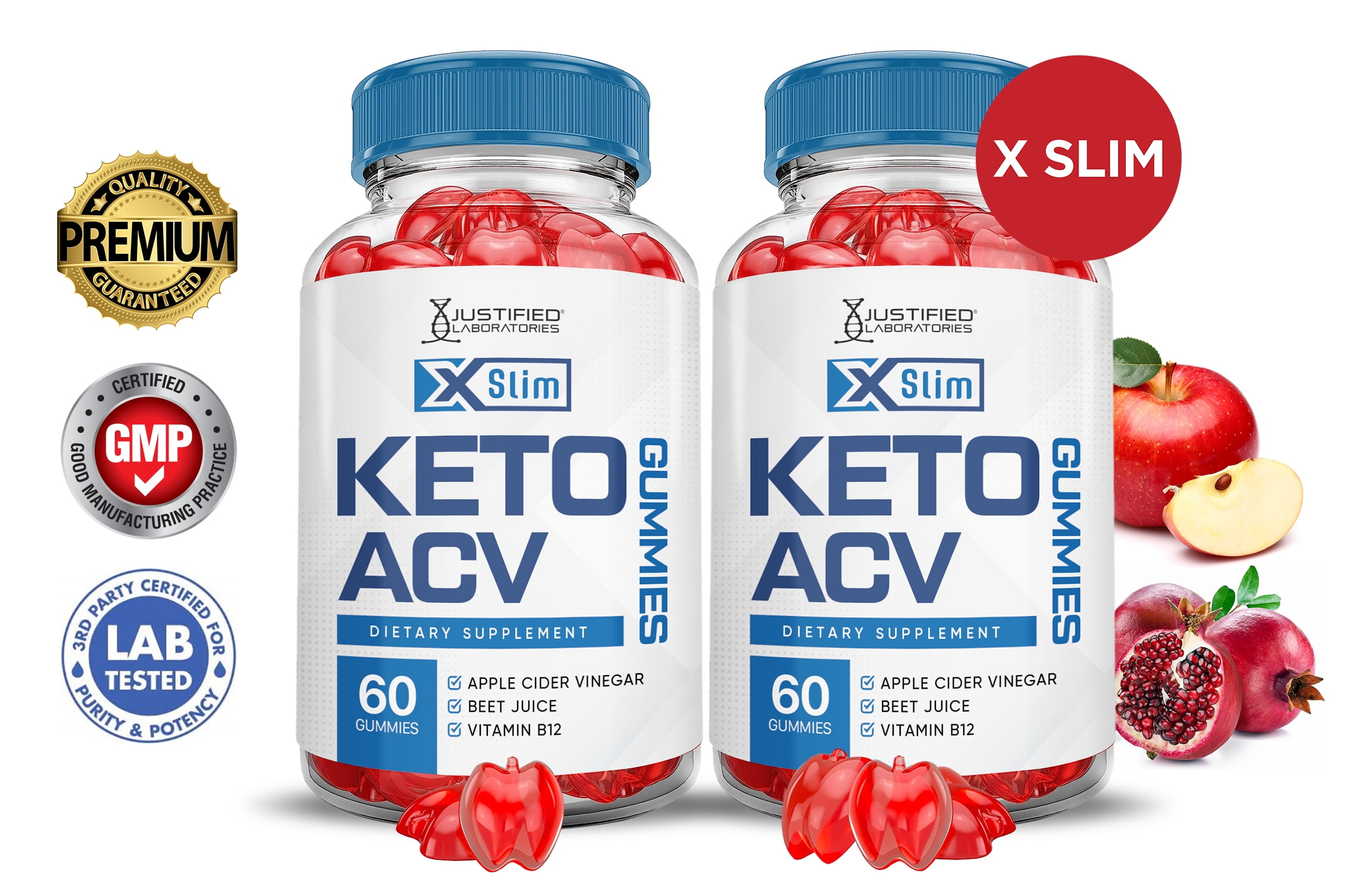 (2 Pack) Xslim Keto ACV Gummies 1000MG Dietary Supplement 120 Gummys ...