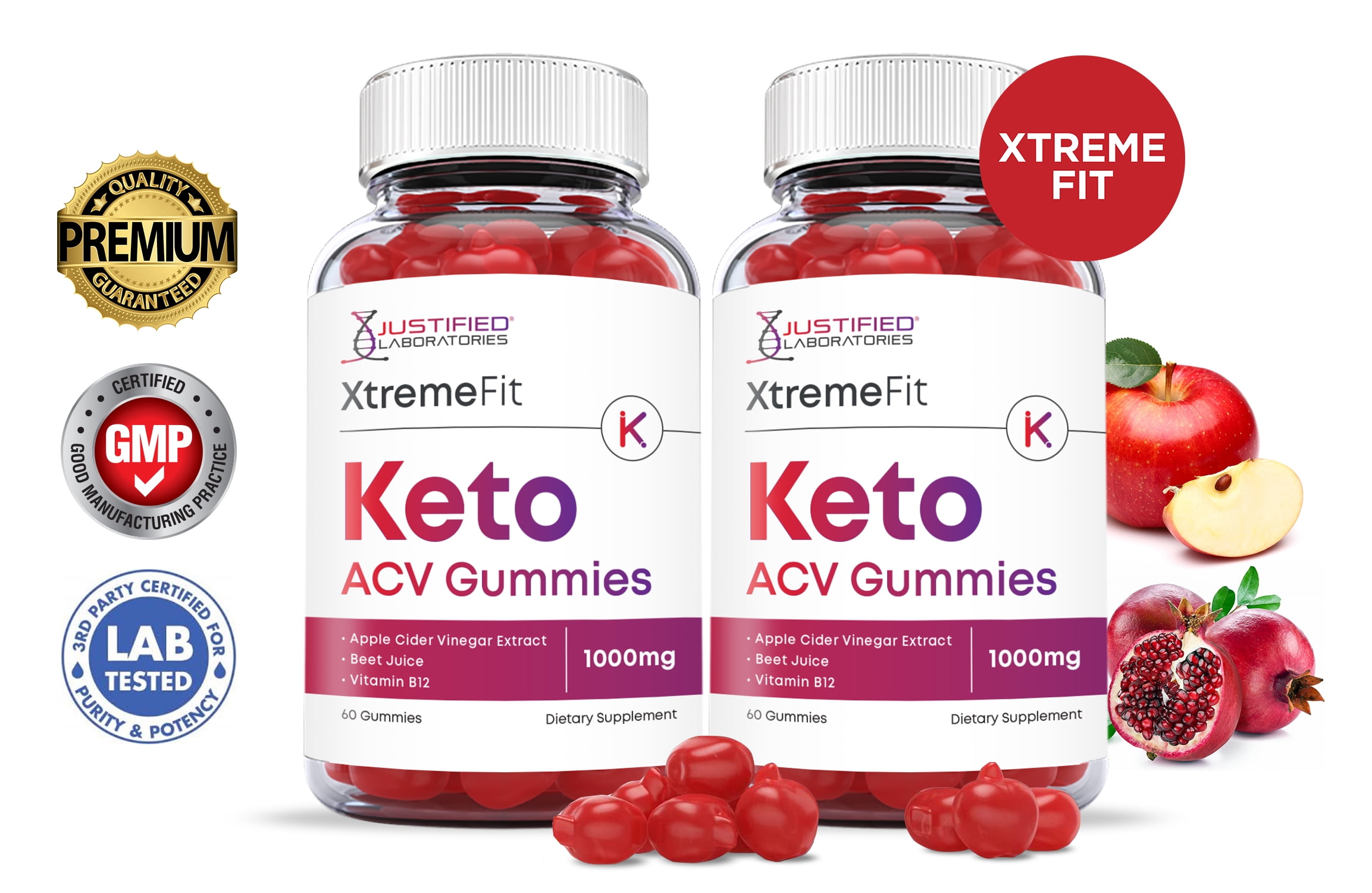 Xtreme Fit Keto Premium ACV Gummies 1000MG Dietary Supplement (2 Pack) - Walmart.com