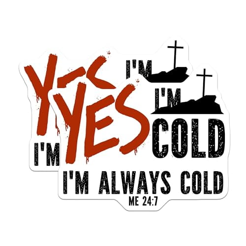 (2 Pack) YES I'm Cold Magnets - I'm Always Cold - Scripture Magnet ...