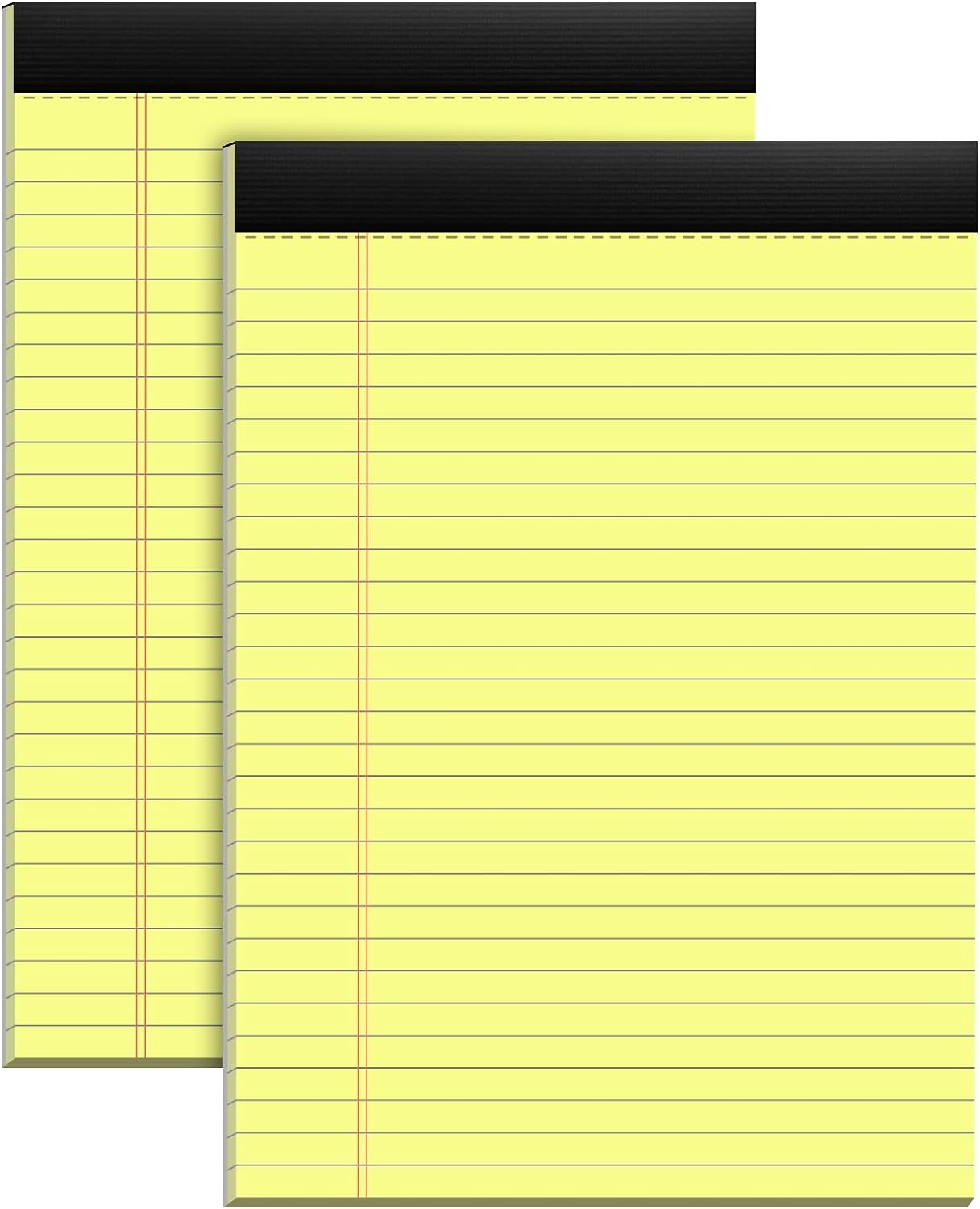 2 Pack Yellow Legal Pads 8.5x11 Yellow Notepads 30 Sheets Perforated ...