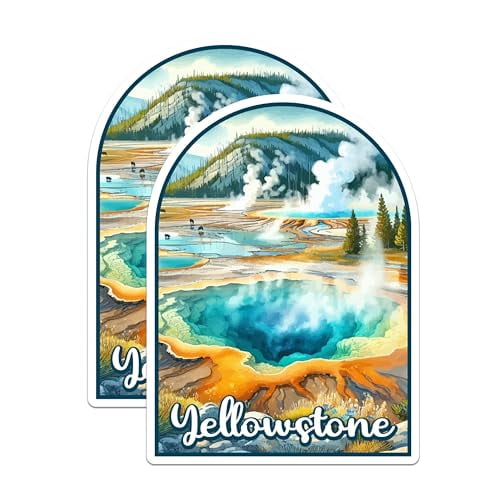 (2 Pack) Yellowstone National Park Bumper Magnet - US National Park ...