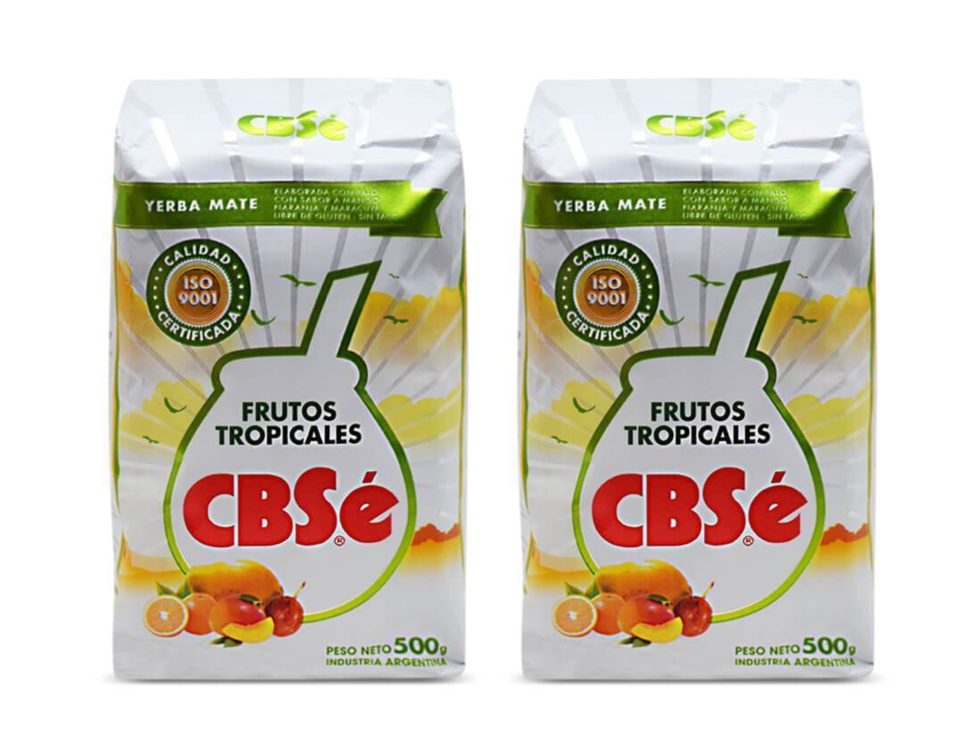 (2 -Pack) Yerba Mate CBSé Tropicals Fruits 500gr. 1.1 lb. each ...