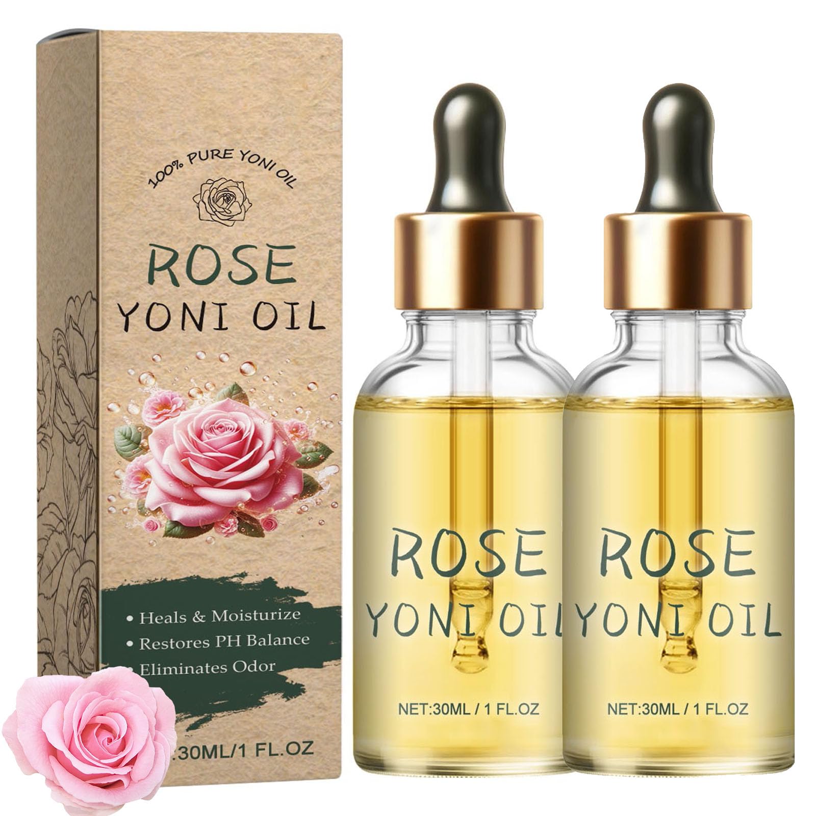 2-Pack Yoni Oil Natural Feminine Oil for Women Ph Balance - Feminine ...
