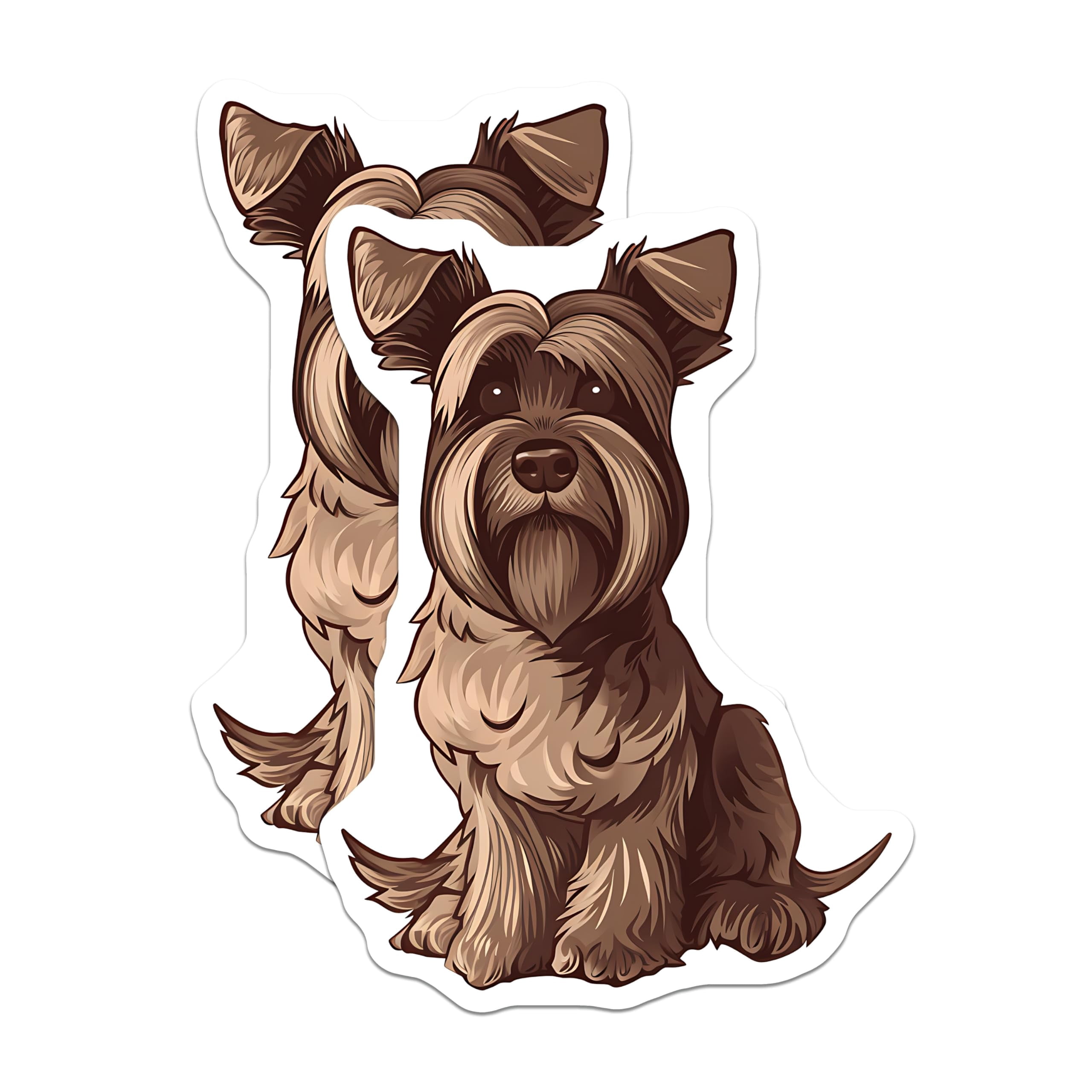 (2 Pack) Yorkshire Terrier Stickers - Dog Breed Stickers - Cute Pet ...