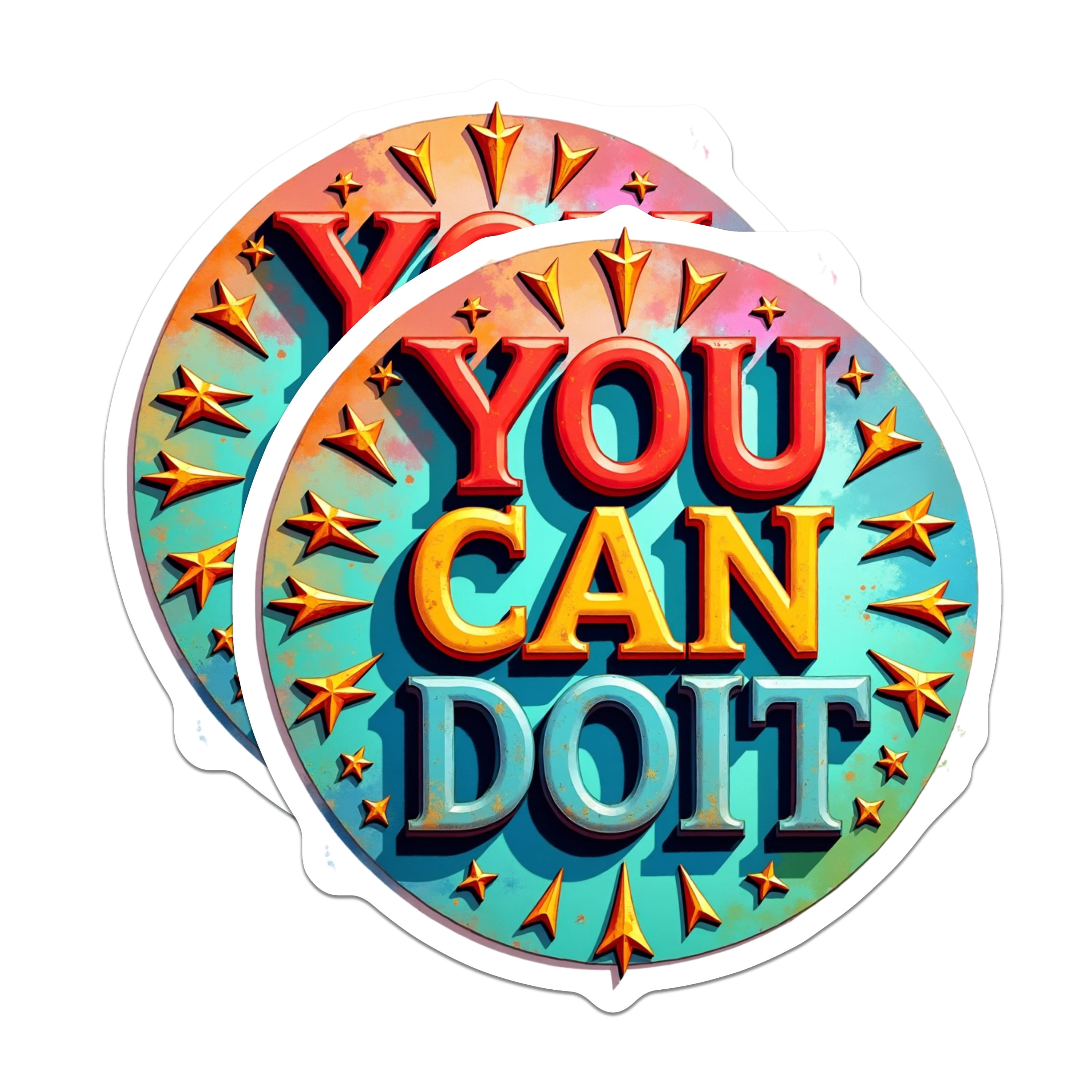 (2 Pack) You Can Do It Magnets - Motivational Fridge - Inspirational ...