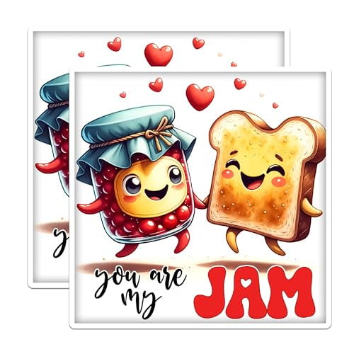 (2 Pack) You are My Jam Magnets - Funny Punny Food Jokes - Cute Puns ...