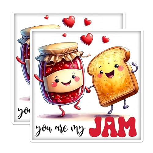 (2 Pack) You are My Jam Stickers - Cute Punny Jokes - 5 Inches On ...